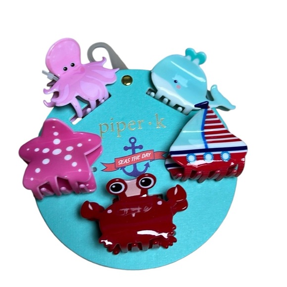 Piper K | Accessories | Piper K Seas The Day Hair Clips | Poshmark